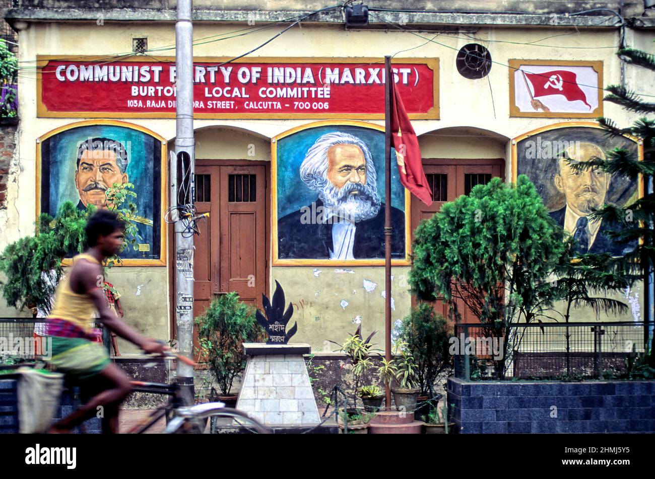 India. Headquarter of the communist party in Calcutta Kolkata Stock ...