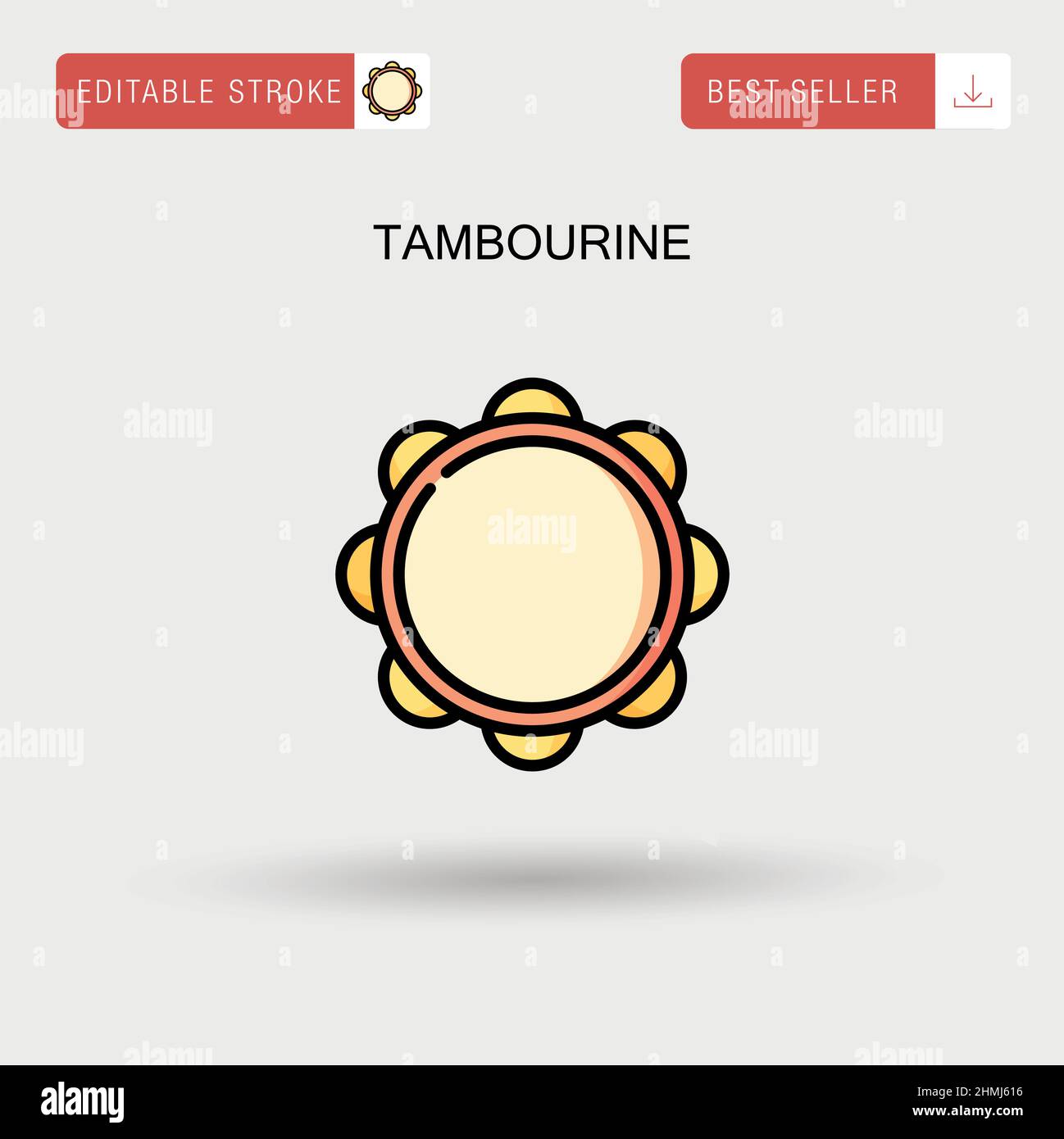 Tambourine Simple vector icon Stock Vector Image & Art - Alamy
