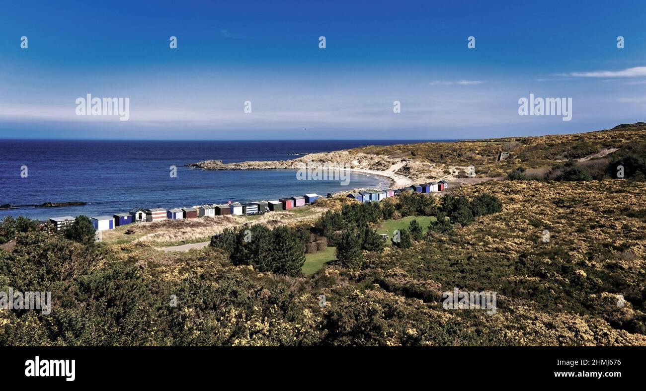 Hopeman beach huts hi-res stock photography and images - Alamy