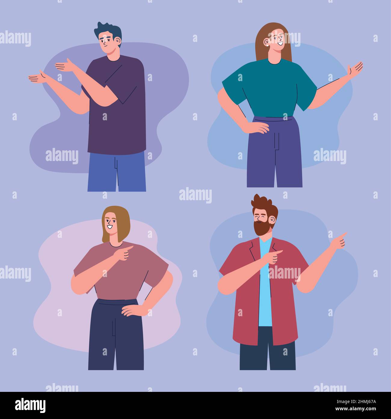 people pointing in different directions Stock Vector Image & Art - Alamy