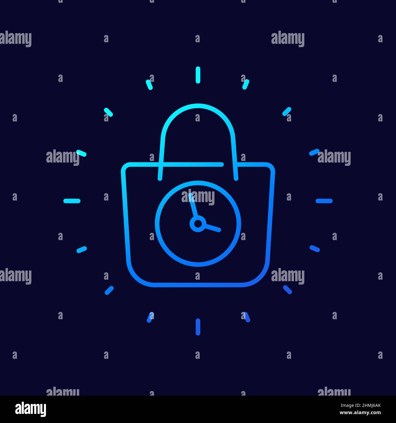 Processing time line icon Stock Vector Images - Alamy