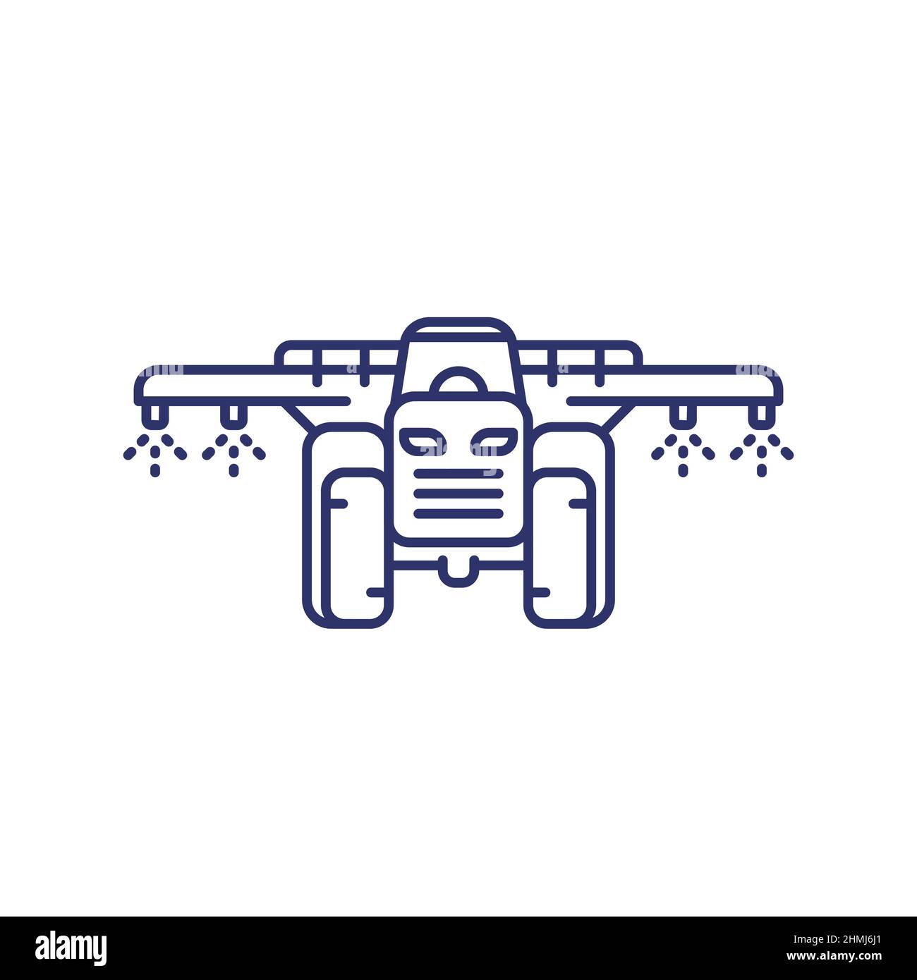 crop sprayer, tractor line icon Stock Vector Image & Art - Alamy