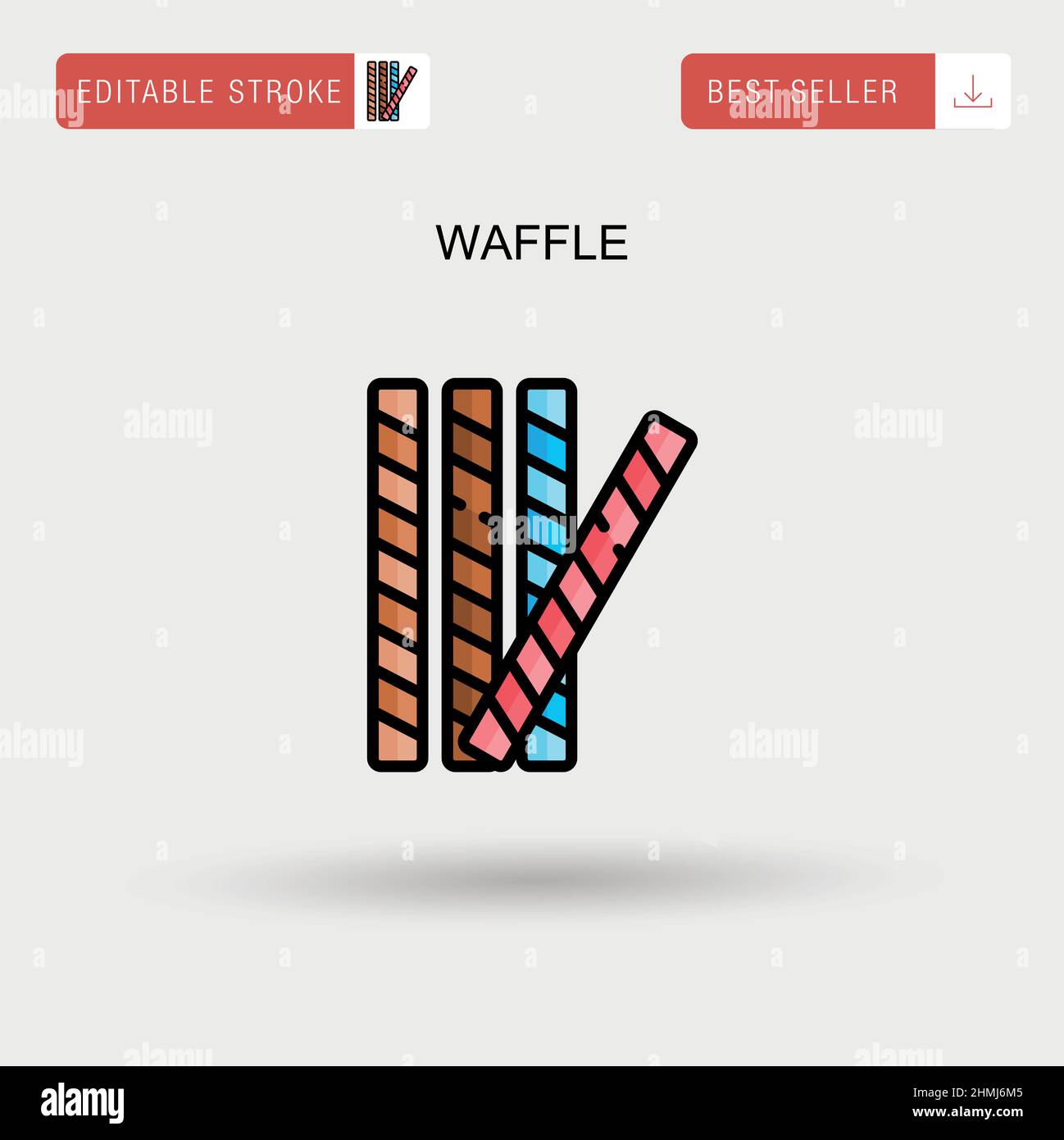 Waffle sweet homemade belgian Stock Vector Images - Alamy