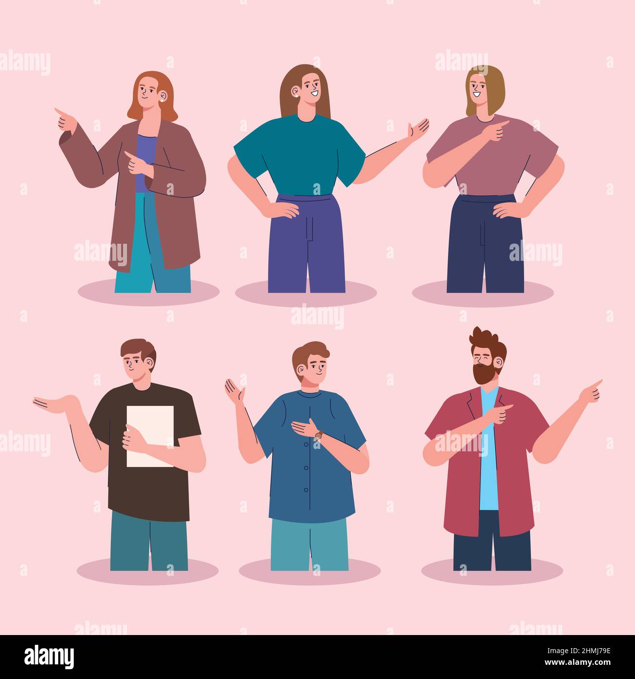 group of people pointing Stock Vector Image & Art - Alamy