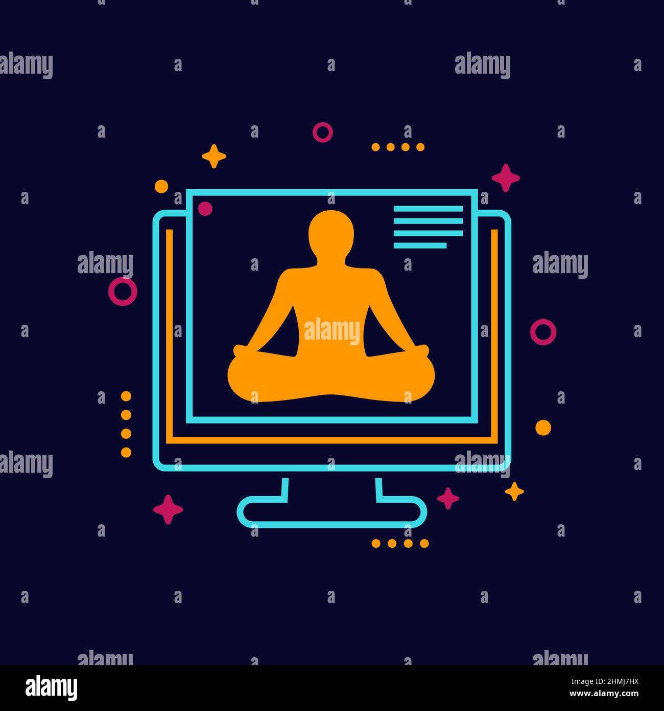 Virtual training session Stock Vector Images - Alamy