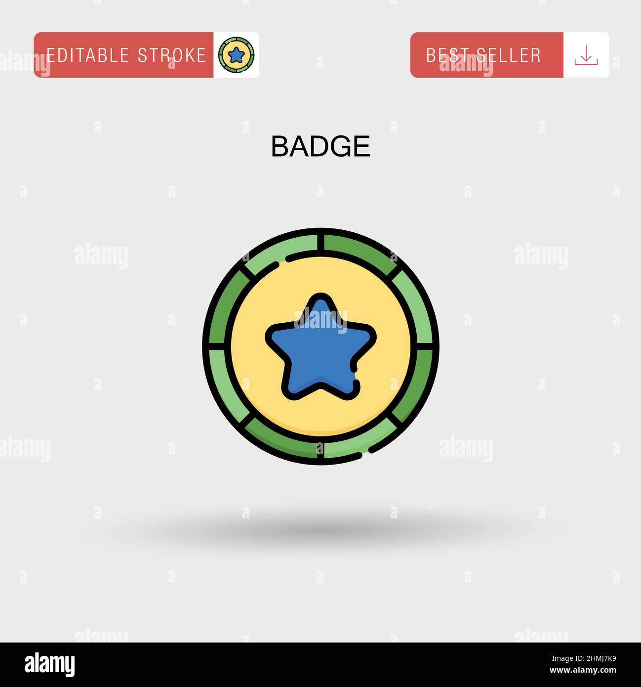 Badge Simple vector icon Stock Vector Image & Art - Alamy