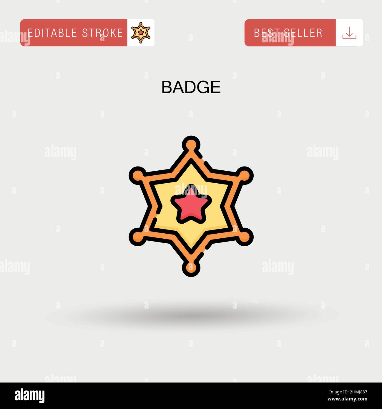 Badge Simple vector icon Stock Vector Image & Art - Alamy