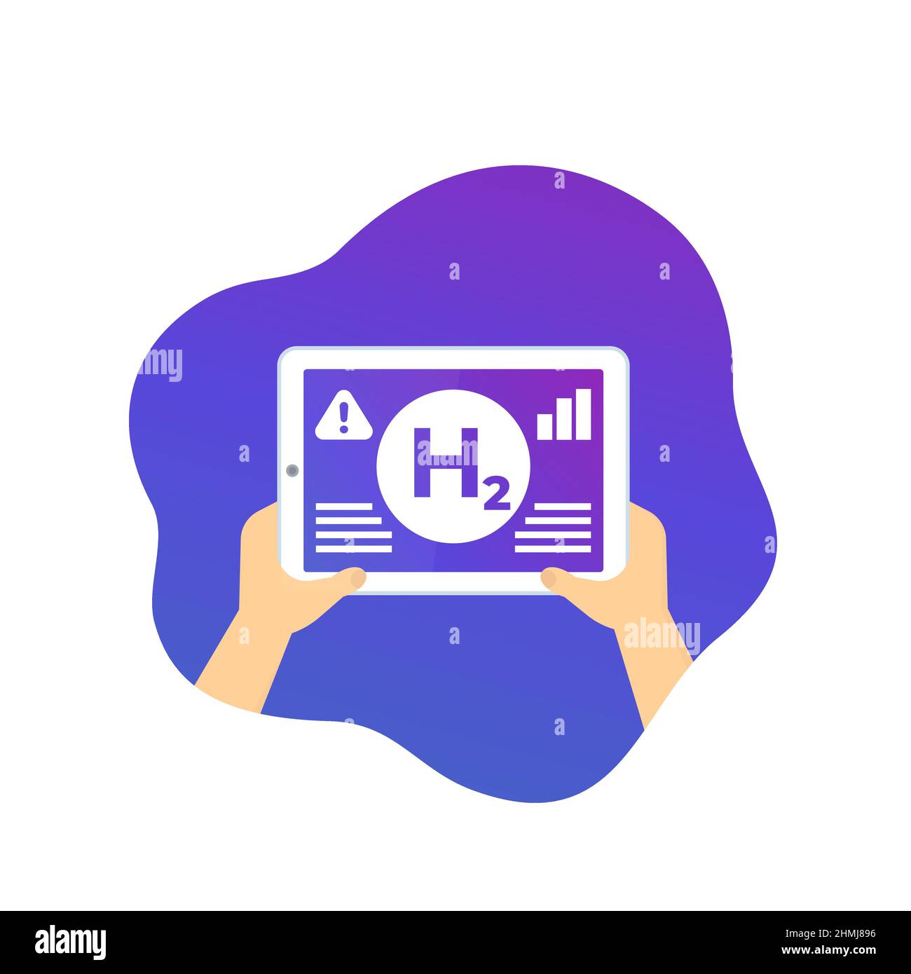 hydrogen gas level monitoring, vector icon Stock Vector Image & Art - Alamy
