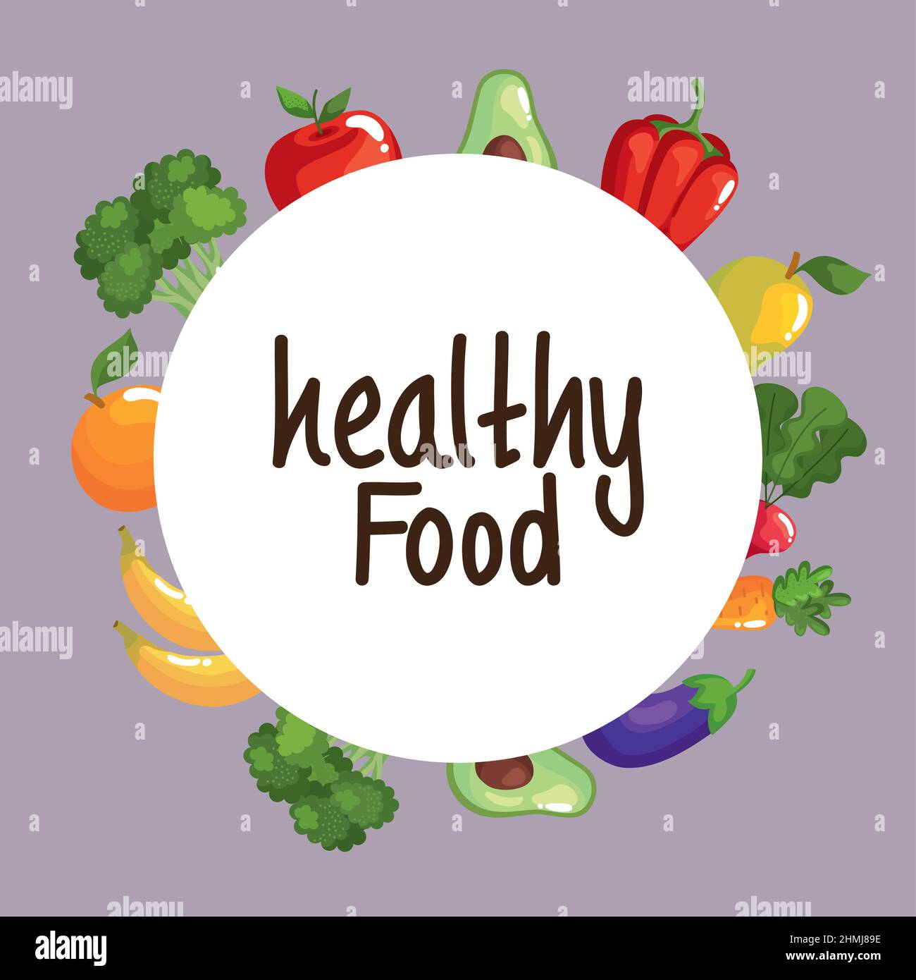 healthy food lettering Stock Vector Image & Art - Alamy