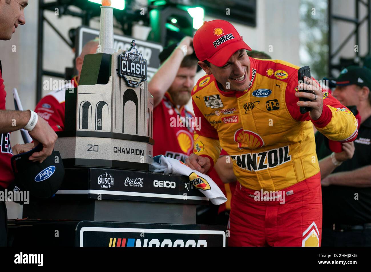 Beijing, Hebei, China. 6th Feb, 2022. Joey Logano wins the Busch Light ...