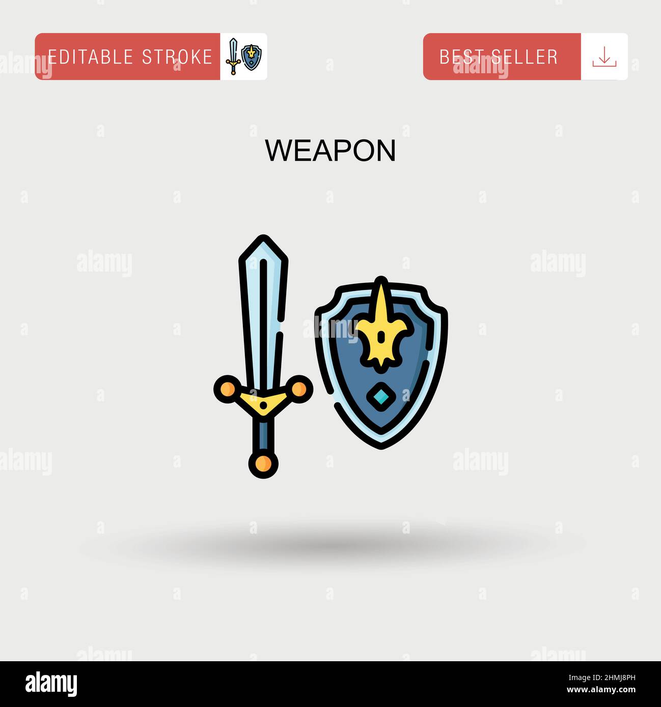Weapon Simple vector icon Stock Vector Image & Art - Alamy