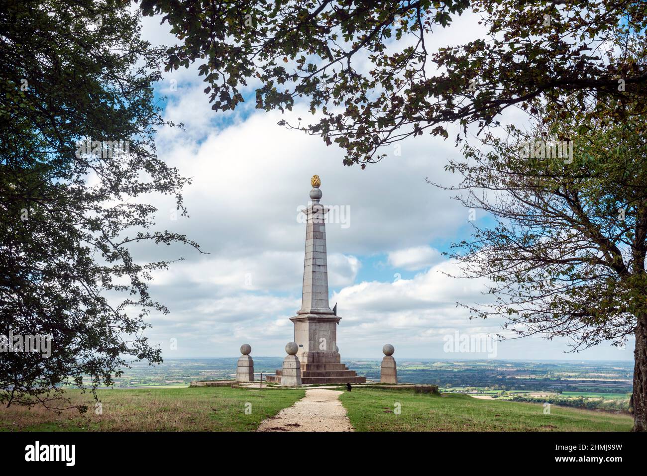 Trees frame the path leading to the monument, erected to remember the ...