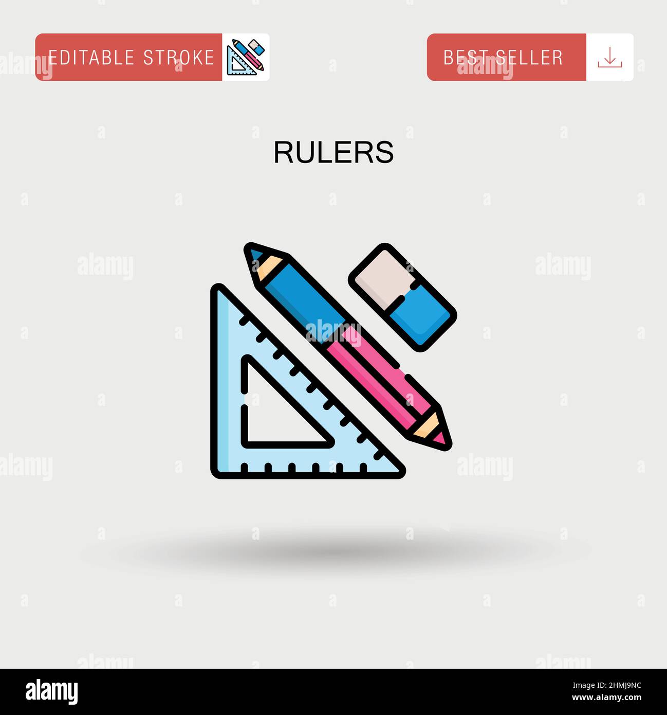 Rulers Simple vector icon Stock Vector Image & Art - Alamy