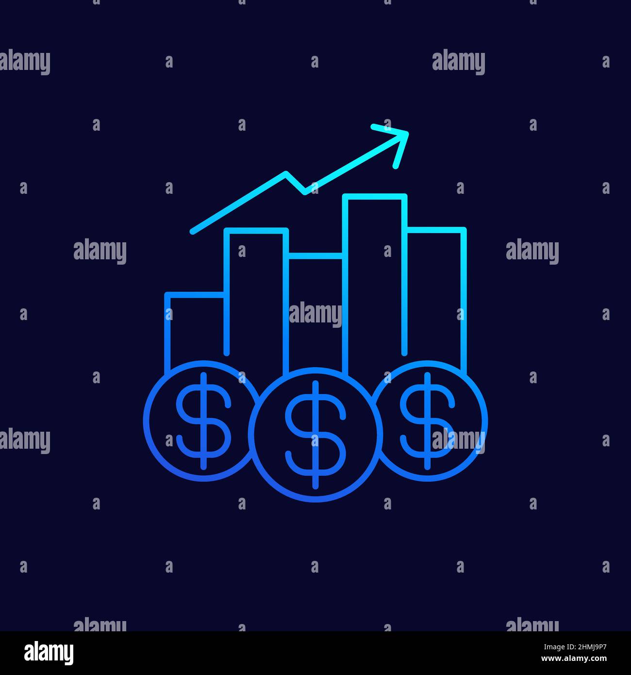 Growth income thin line Stock Vector Images - Alamy