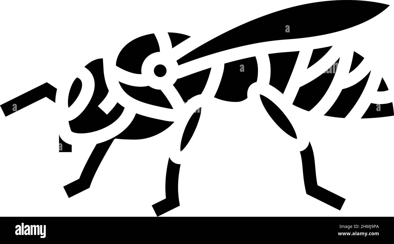 bee insect glyph icon vector illustration Stock Vector Image & Art - Alamy