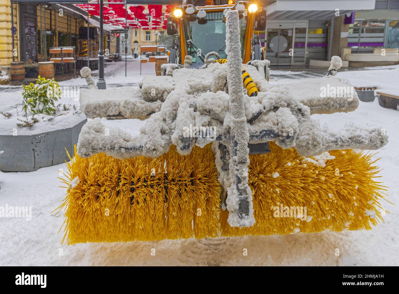 Snow removal power brush machine hi-res stock photography and images ...
