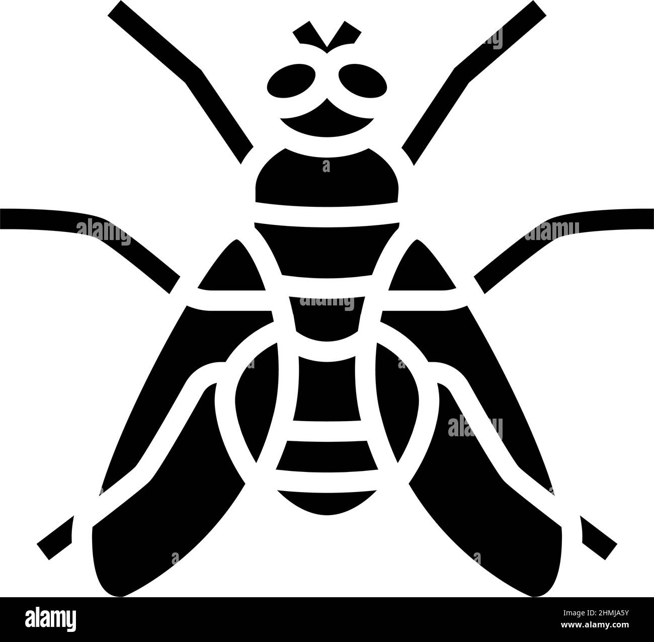 fly insect glyph icon vector illustration Stock Vector Image & Art - Alamy