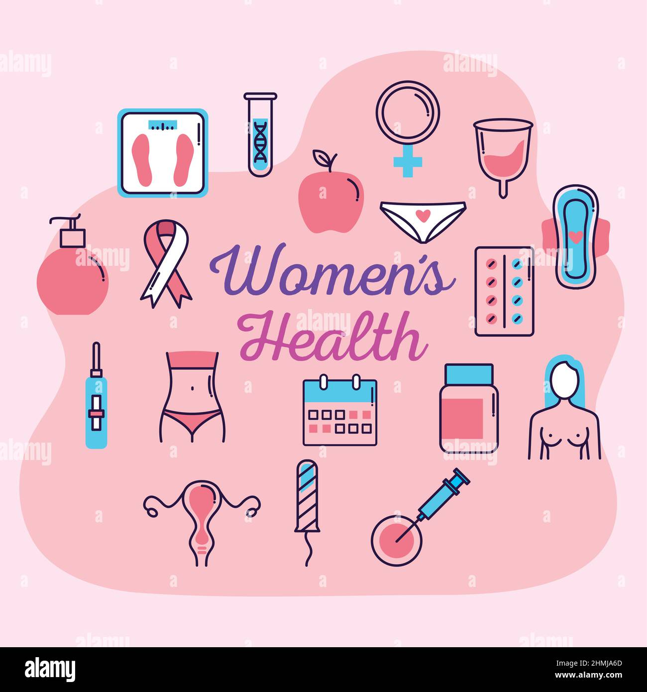 women health lettering Stock Vector Image & Art - Alamy