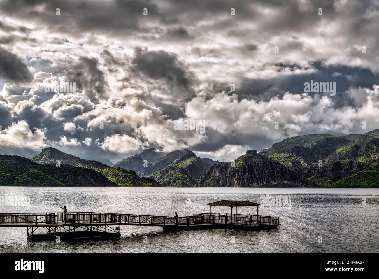 Sagauro Lake in the Tonto National Forest near Phoenix, Arizona Stock ...