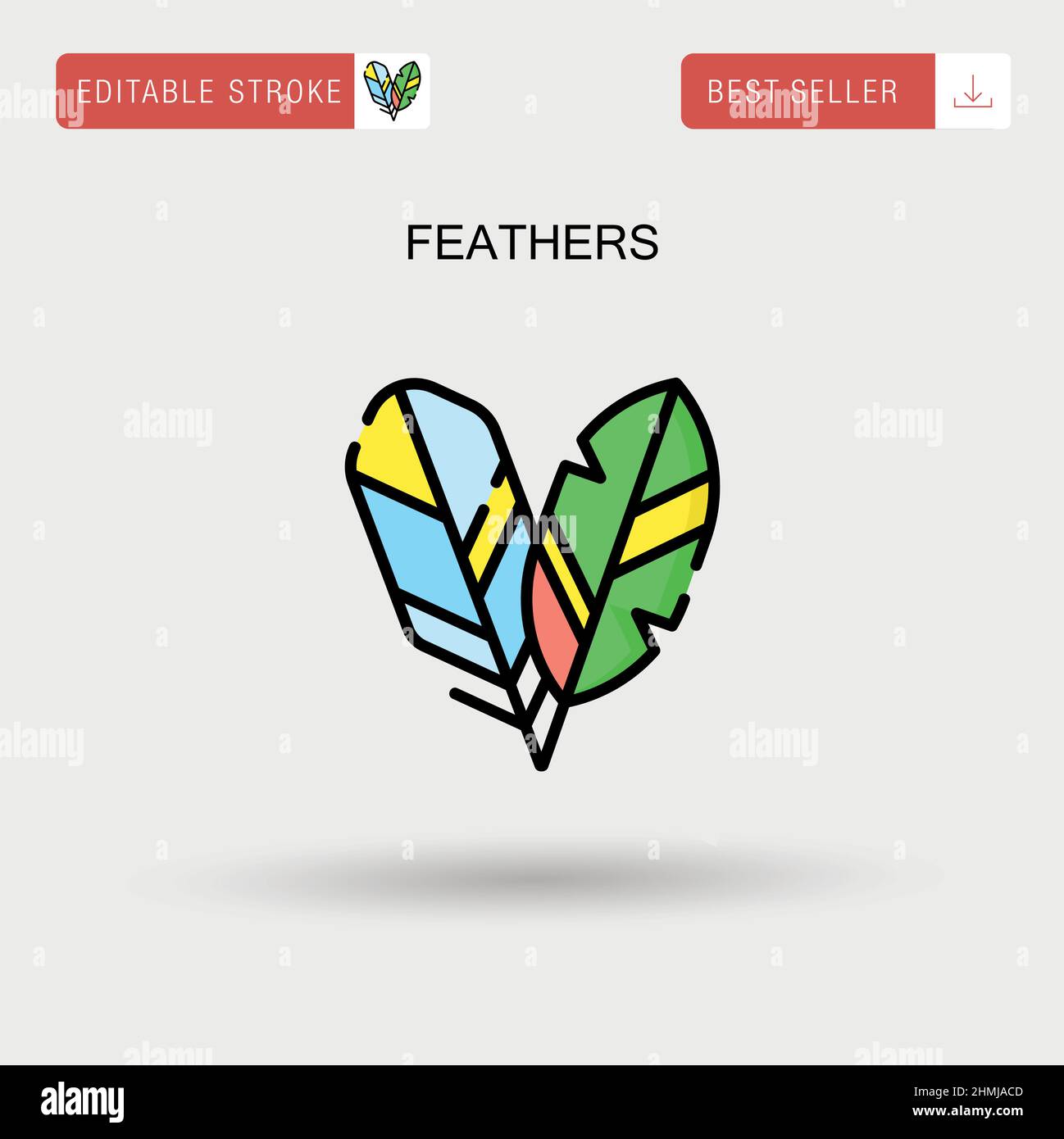 Bird realistic feathers set Stock Vector Images - Alamy