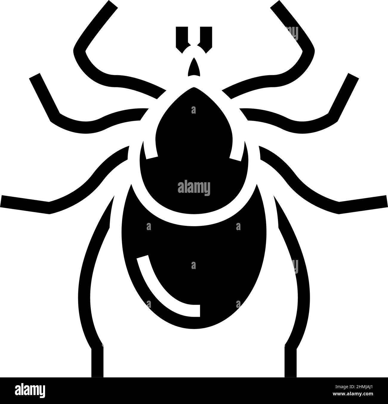 tick insect glyph icon vector illustration Stock Vector Image & Art - Alamy