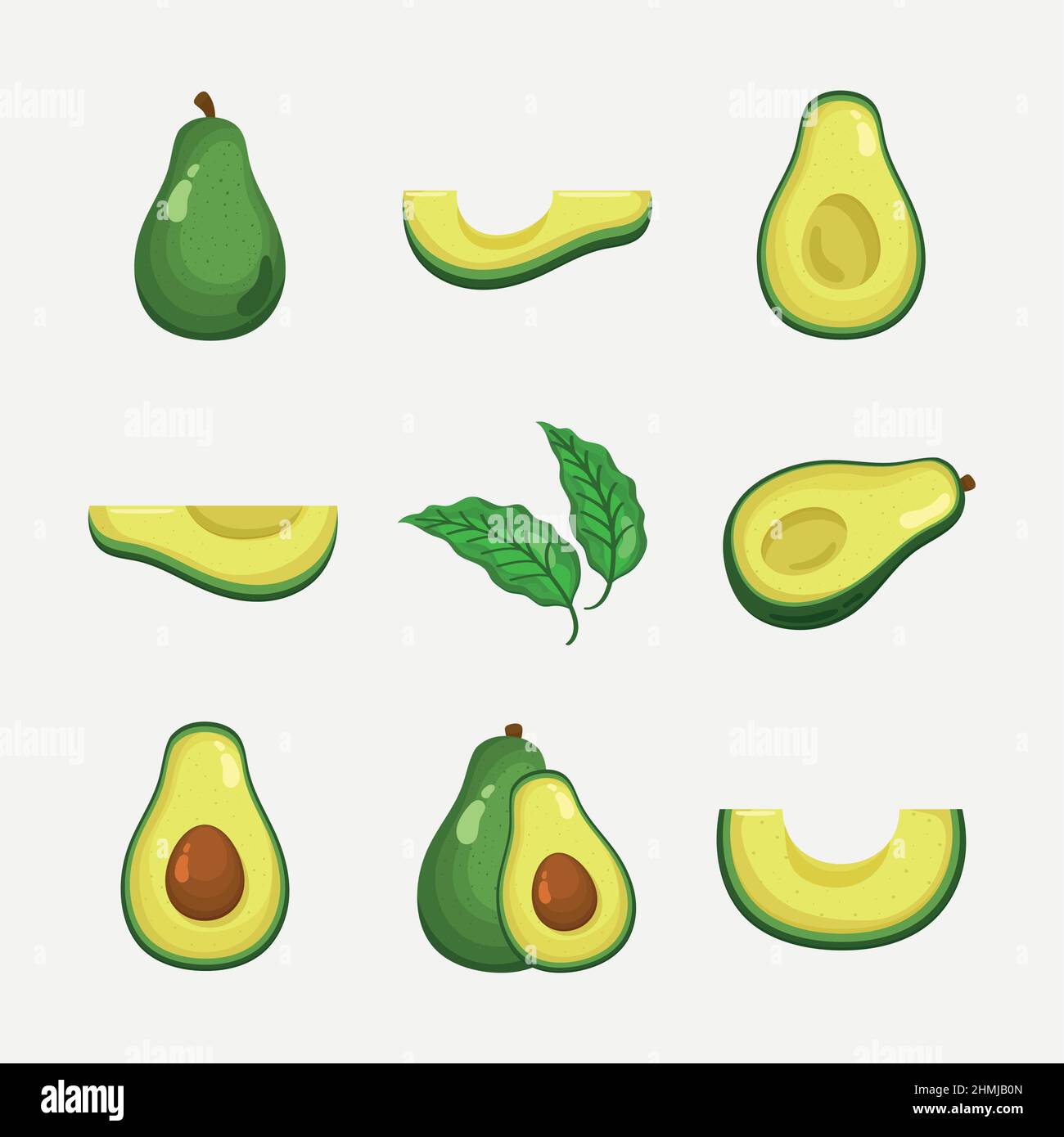 nine avocados vegetables icons Stock Vector Image & Art - Alamy
