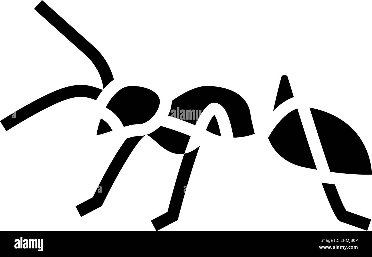 ant insect glyph icon vector illustration Stock Vector Image & Art - Alamy