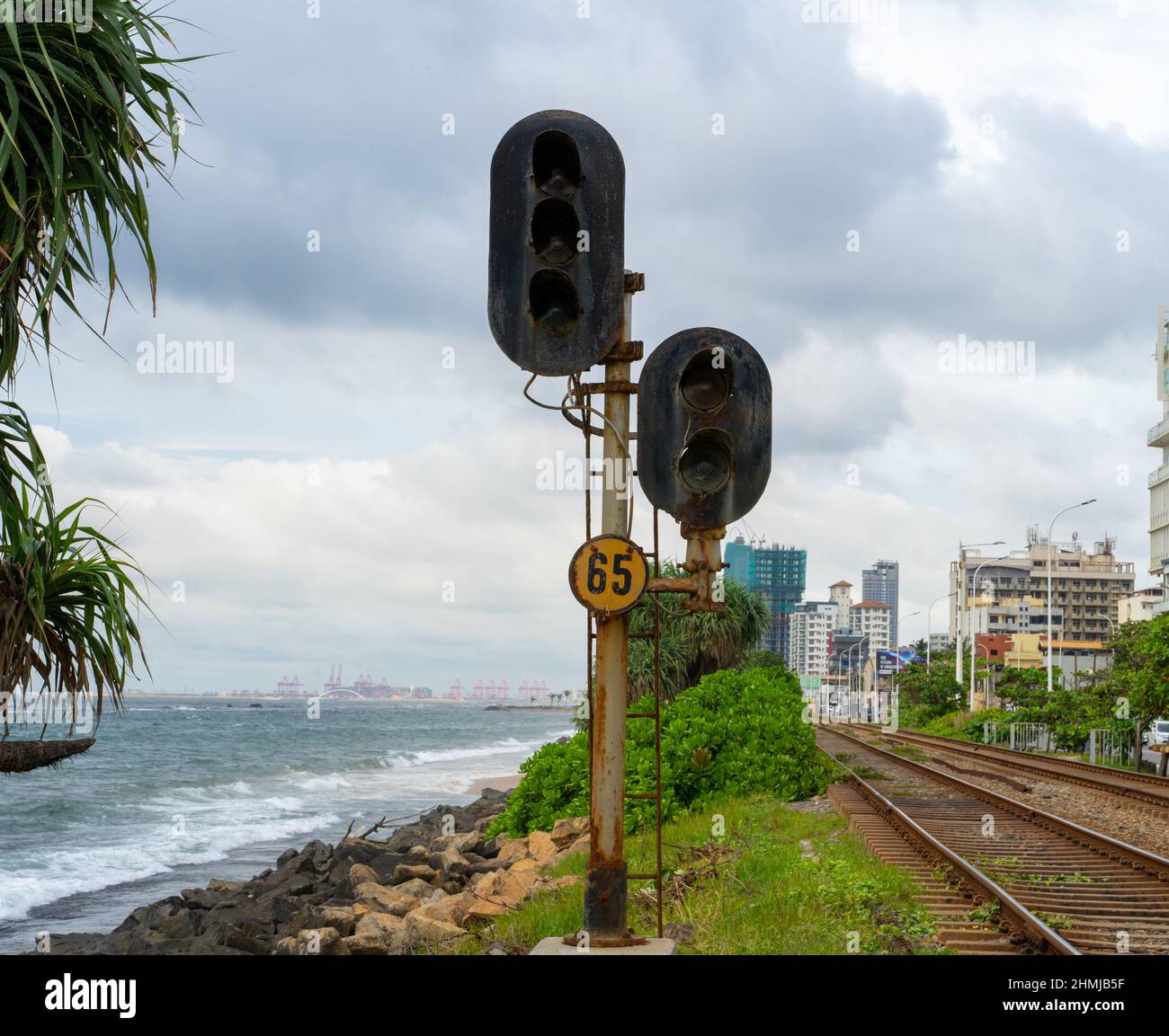 old rusty railway lights in Sri Lanka Stock Photo - Alamy