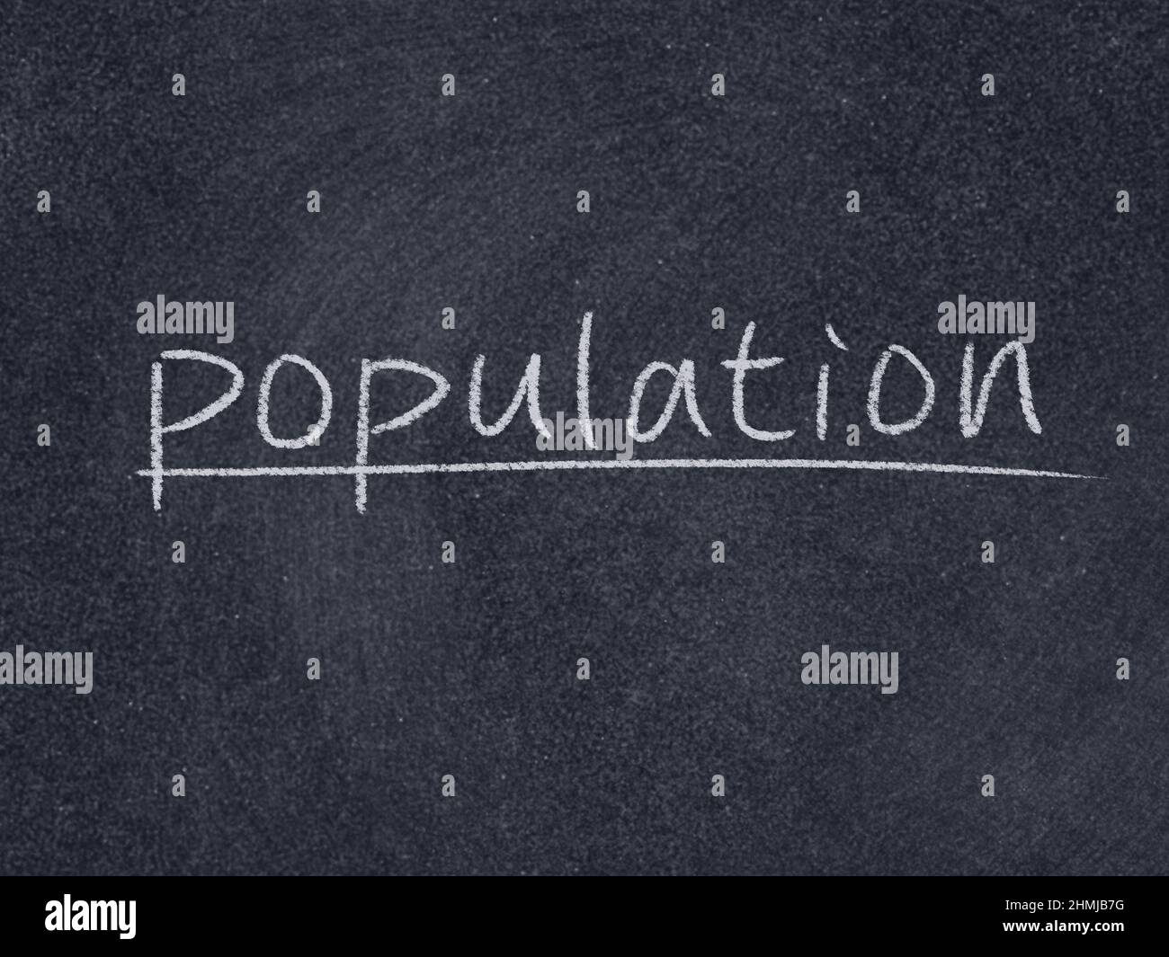 population concept word on blackboard background Stock Photo - Alamy