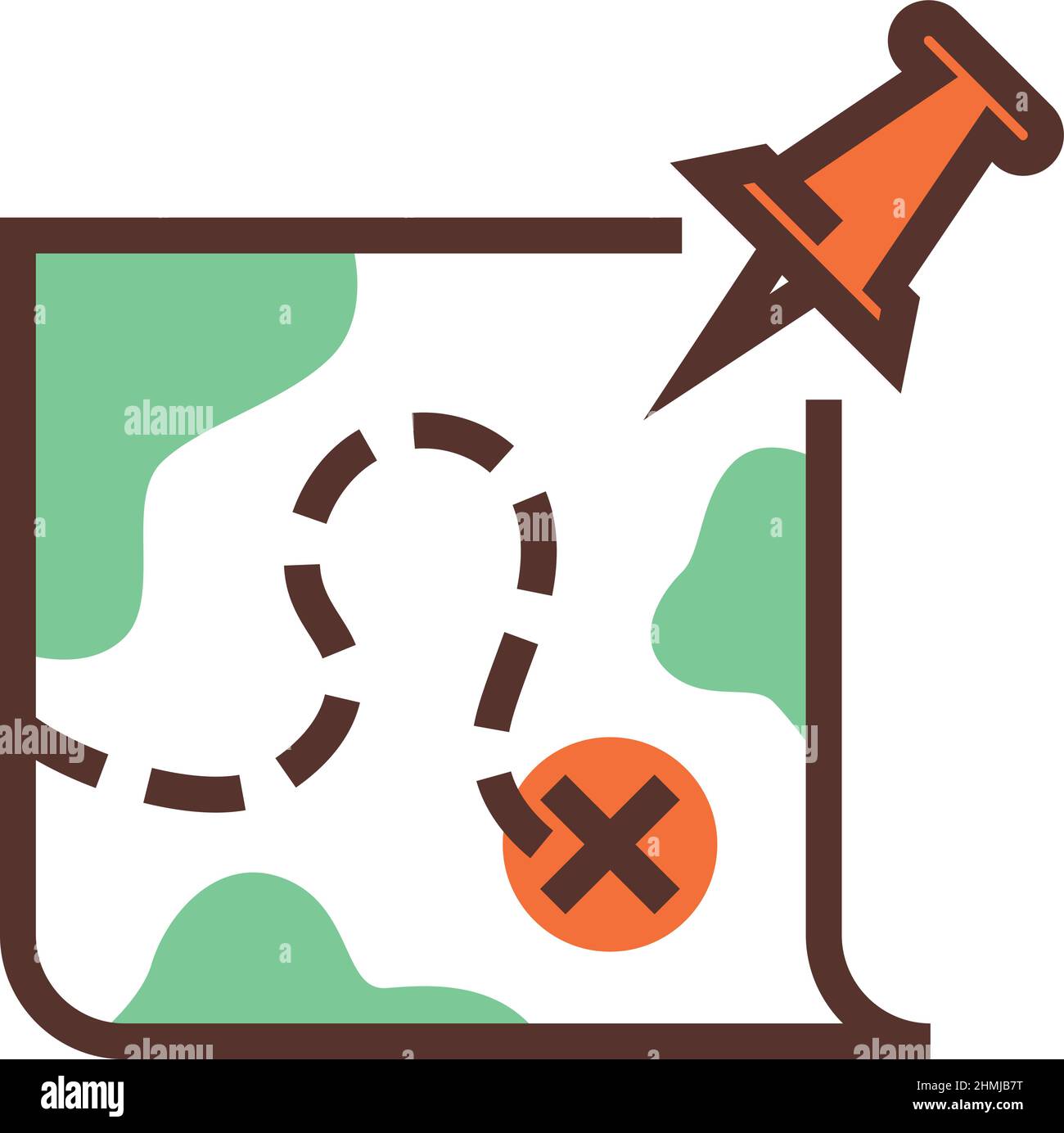 Destination icon. End point marked on map. Target place symbol Stock ...