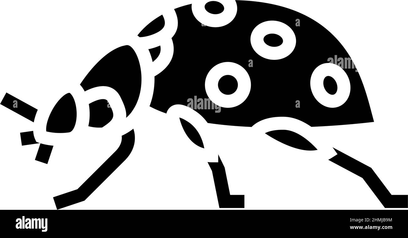 ladybug insect glyph icon vector illustration Stock Vector Image & Art ...
