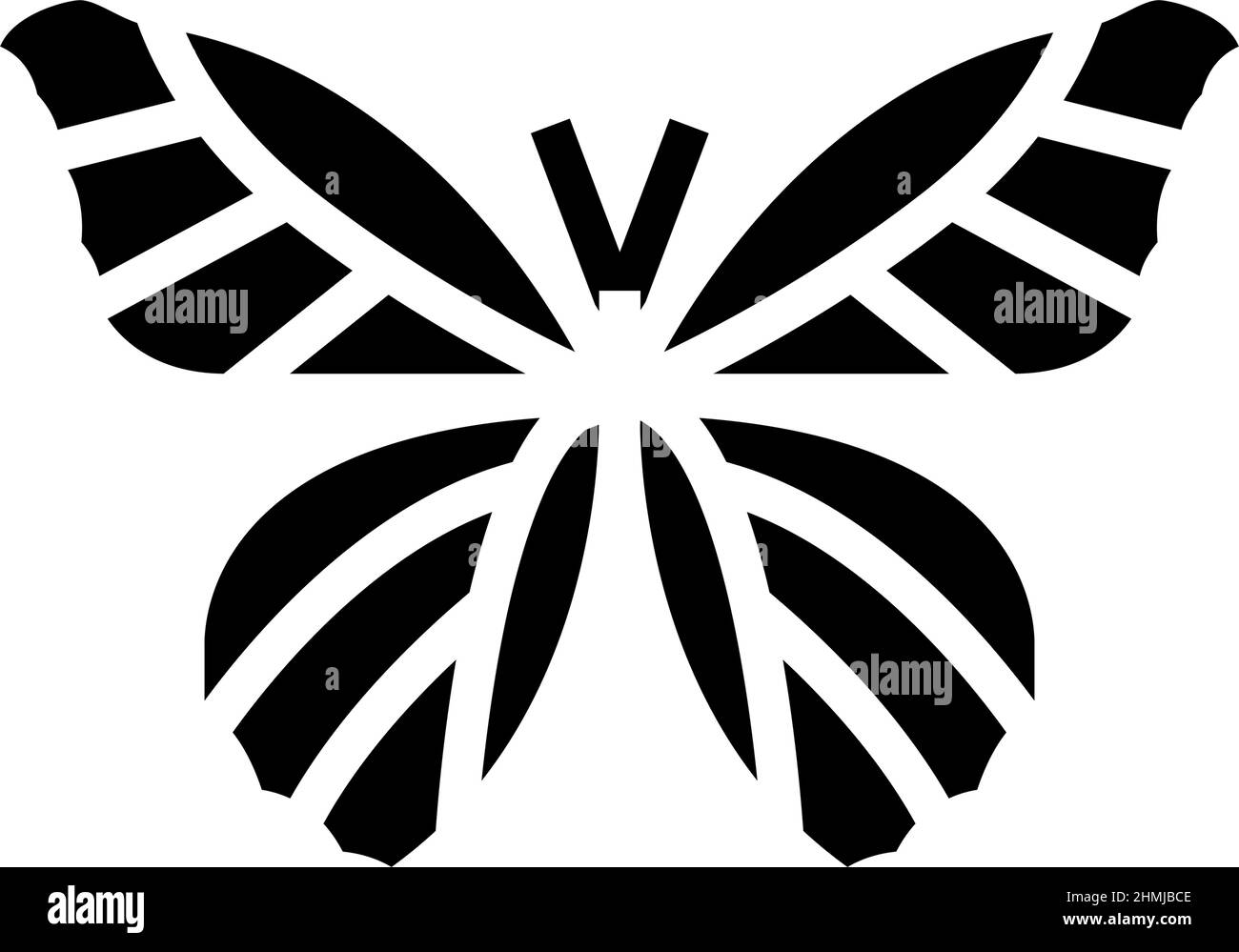 butterfly insect glyph icon vector illustration Stock Vector Image ...