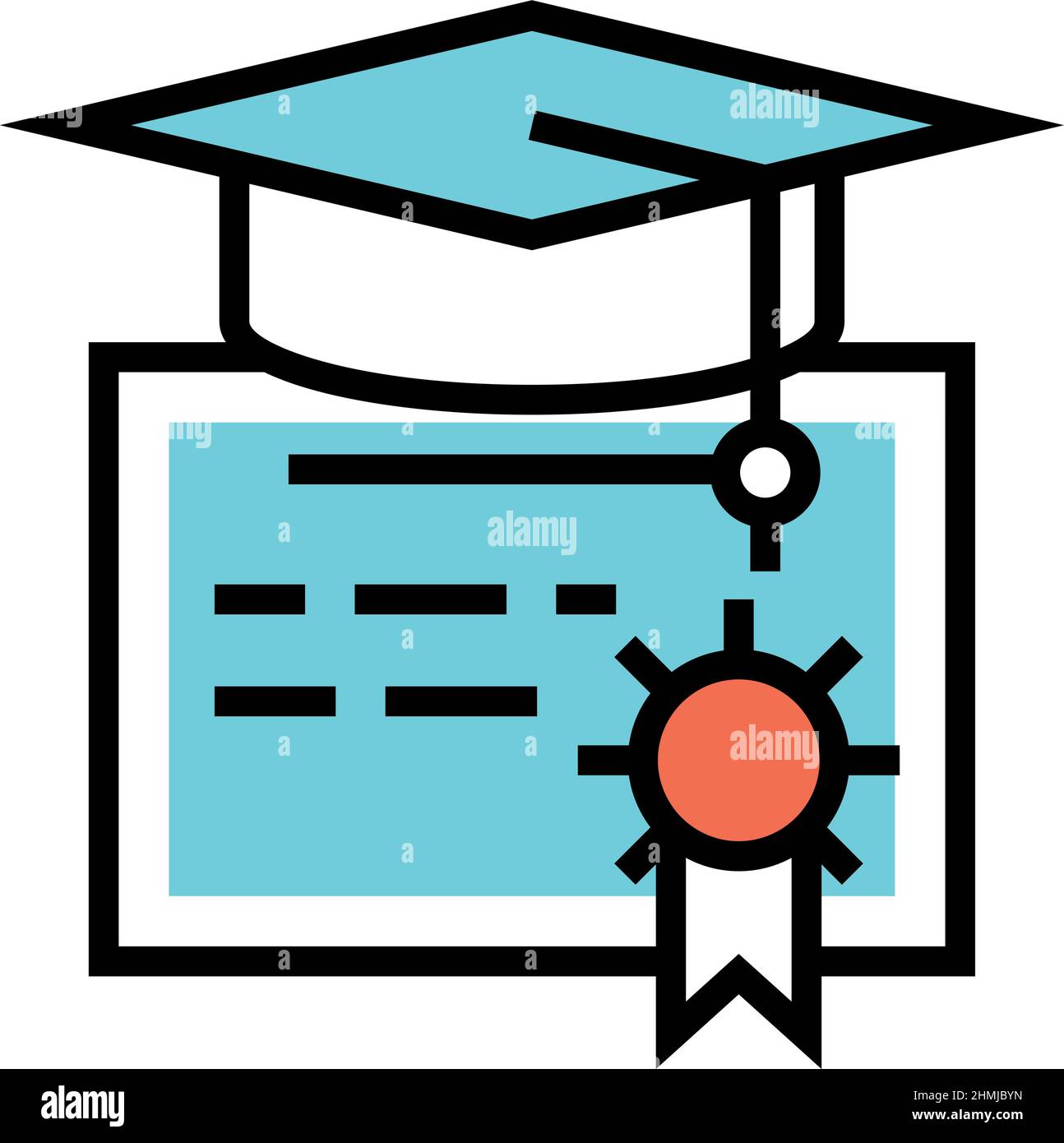 Diploma icon. Graduation certificate. Official scholarship letter Stock ...
