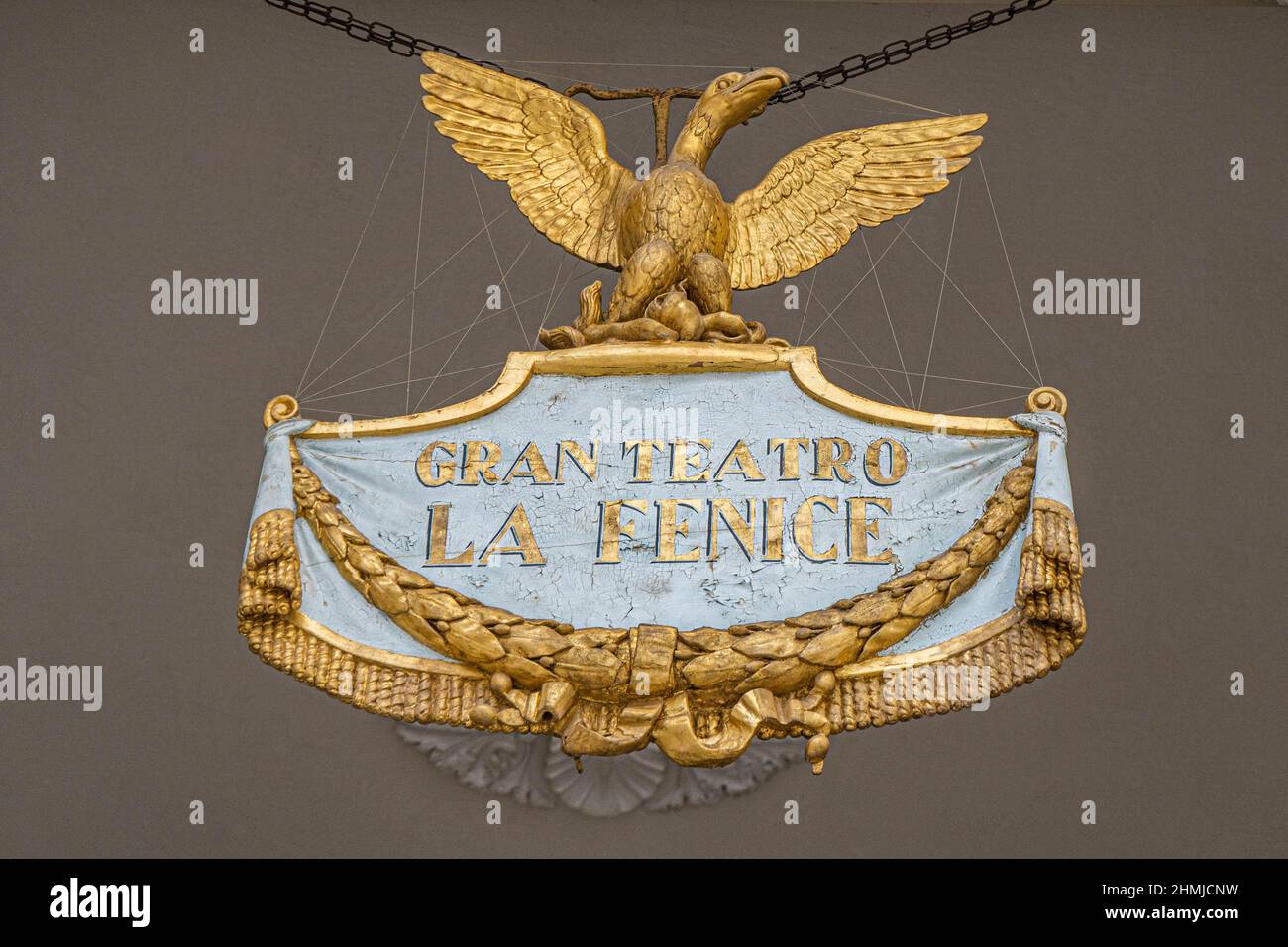 February 2022, La Fenice ( gran teatro) opera house, in Venice Italy ...