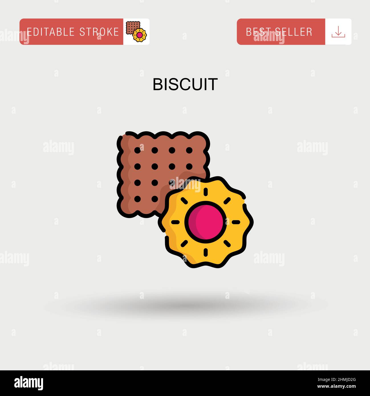 Biscuit Simple vector icon Stock Vector Image & Art - Alamy