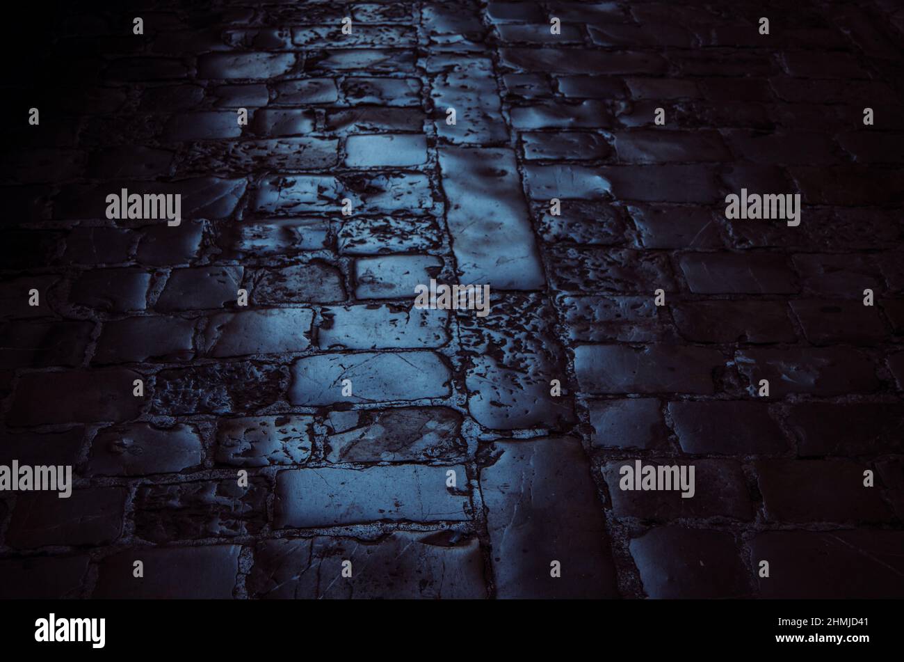 Ancient stone blocks of the old town.Pedestrian road Stock Photo - Alamy