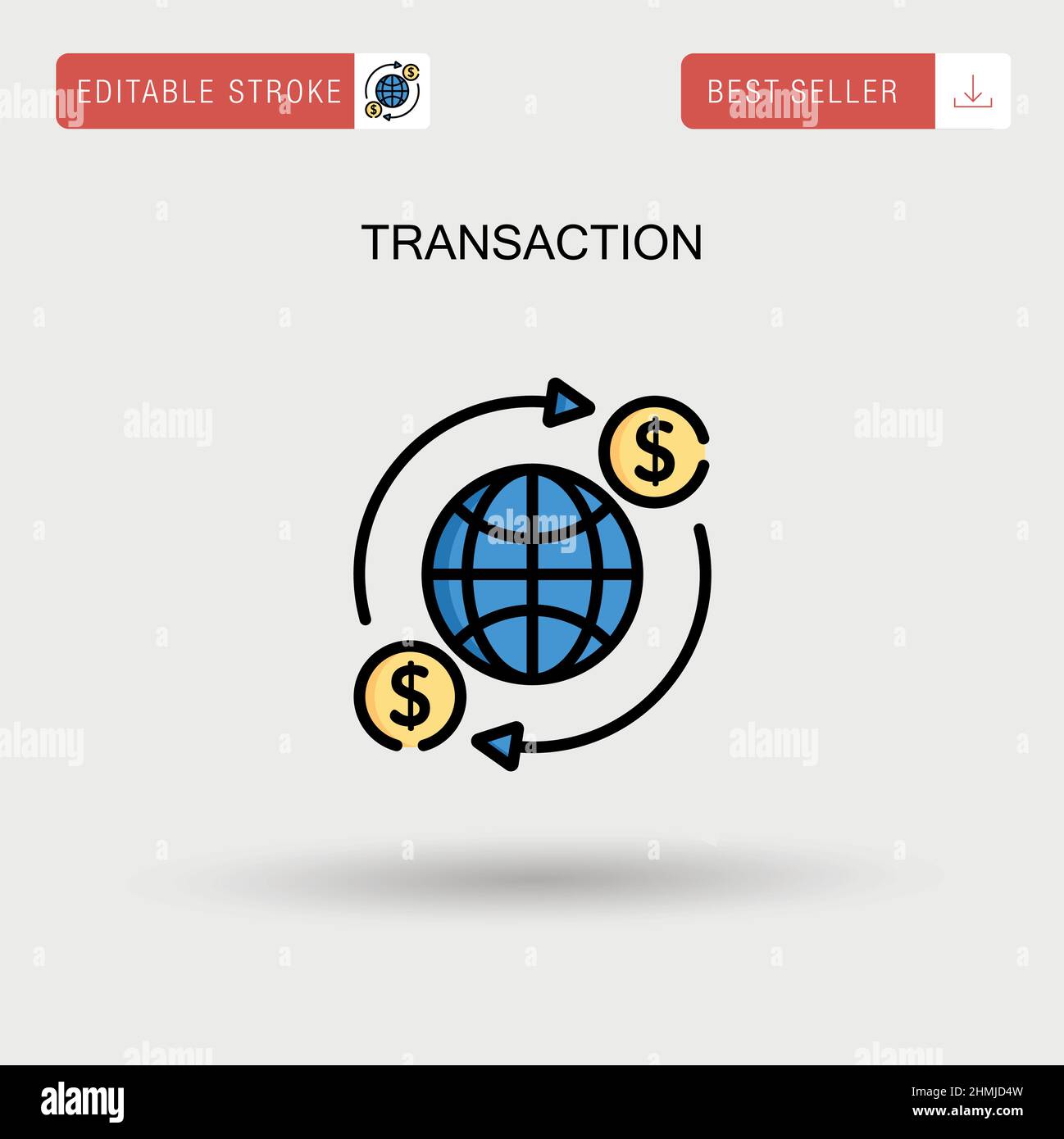 Transaction Simple vector icon Stock Vector Image & Art - Alamy
