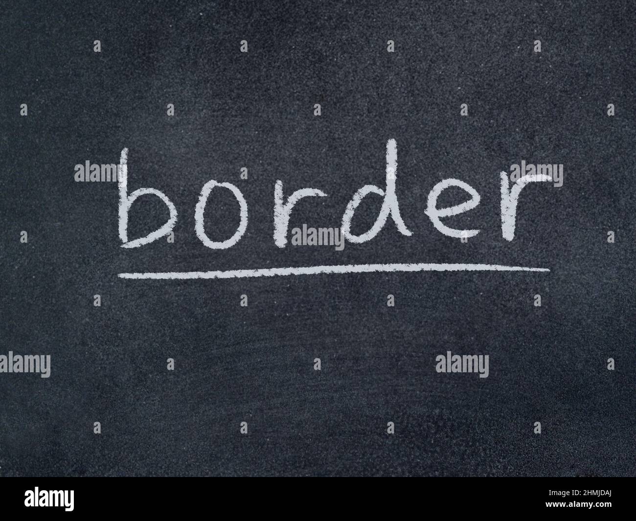 border concept word on blackboard background Stock Photo - Alamy
