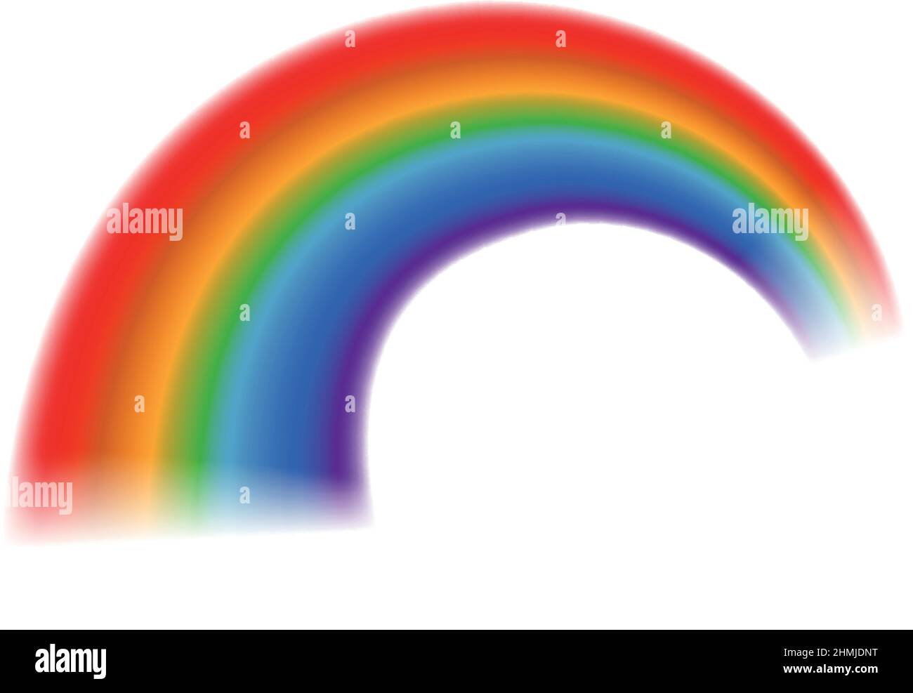 Realistic rainbow. Decorative sky element. Fairytale miracle symbol ...