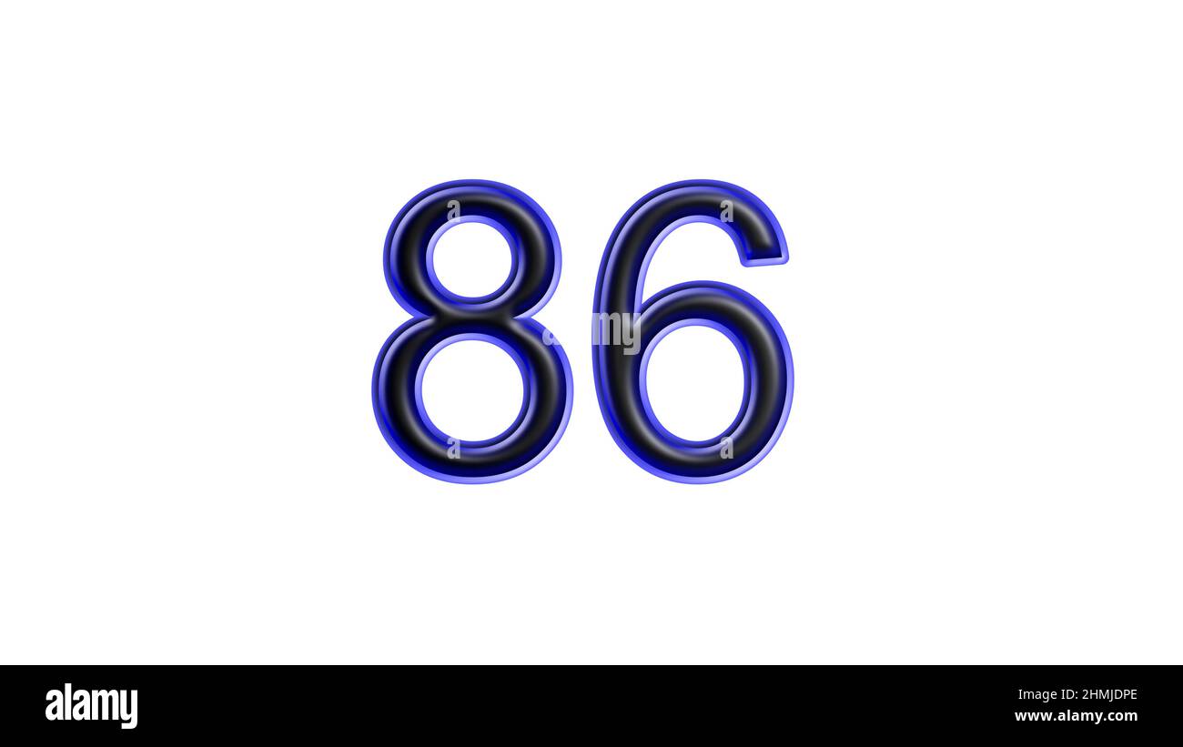 blue 86 number 3d effect white background Stock Photo - Alamy blue 86 number 3d effect white background Stock Photo - Alamy