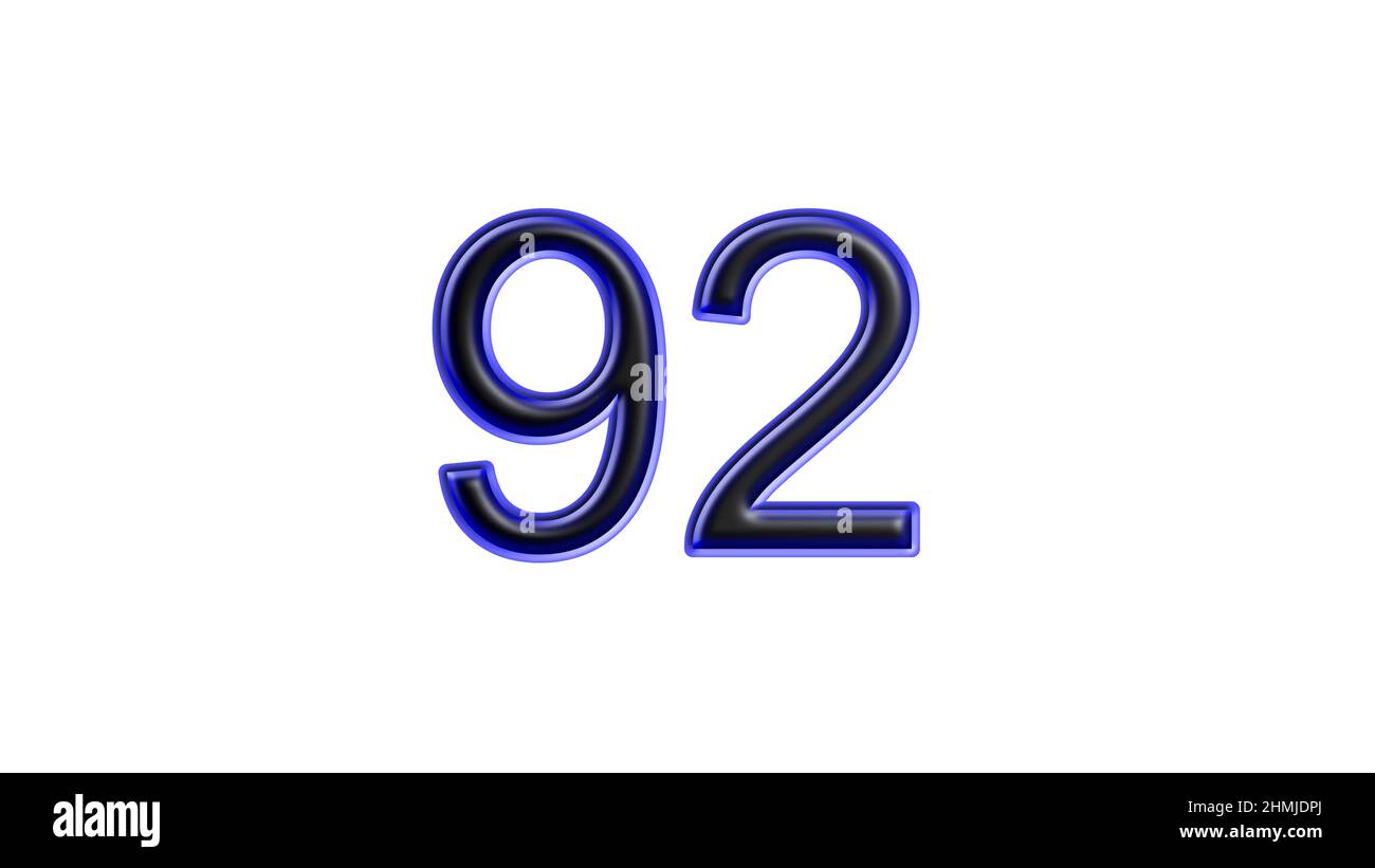 blue 92 number 3d effect white background Stock Photo - Alamy blue 92 number 3d effect white background Stock Photo - Alamy