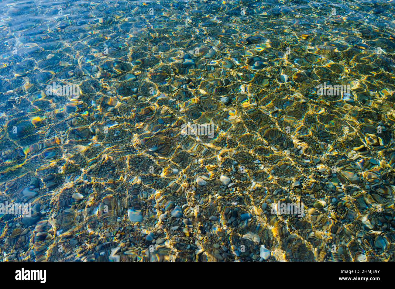Clean, clear water, bottom and sand in the ocean blue Stock Photo - Alamy