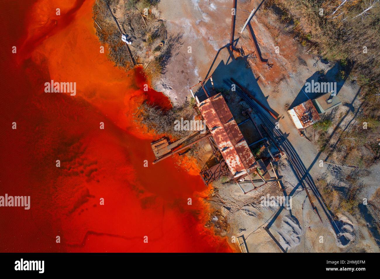 Toxic emissions into the water, bad environment. The impact of ...