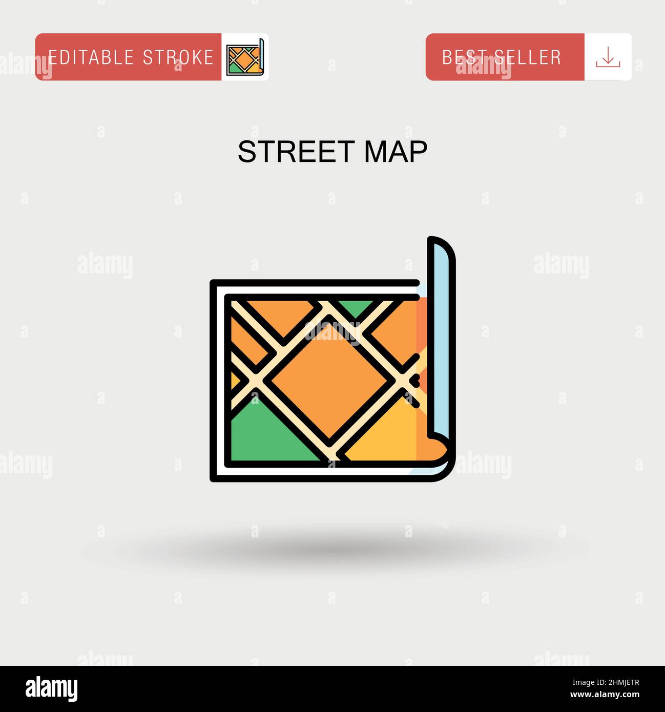 3d perspective street map illustration hi-res stock photography and ...