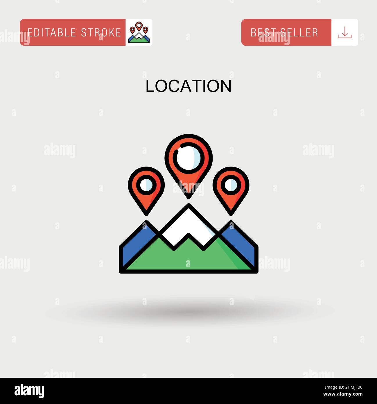 Location Simple vector icon Stock Vector Image & Art - Alamy