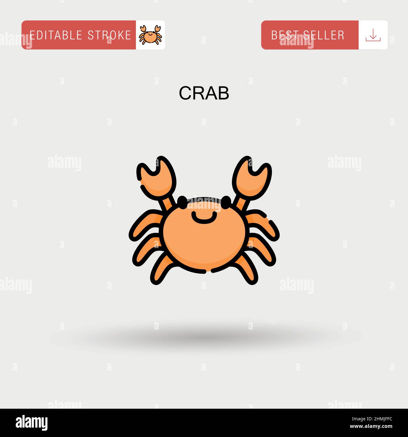 Crab Simple vector icon Stock Vector Image & Art - Alamy