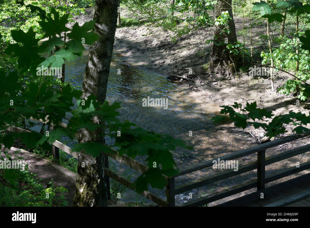 On the community narrow path of narrow stepping stones with handrail in ...