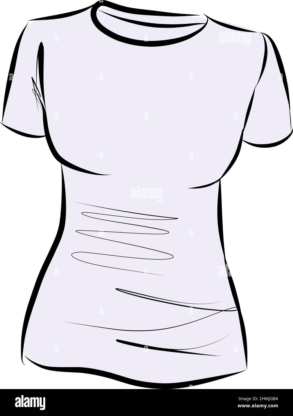 Vector T-shirt. Woman T-shirt template isolated on white background ...