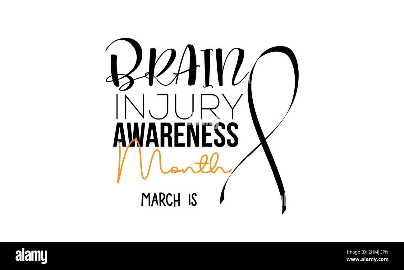 Brain Injury Awareness Month. Health awareness brush calligraphy ...