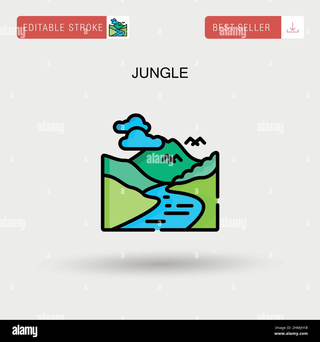 Jungle Simple vector icon Stock Vector Image & Art - Alamy